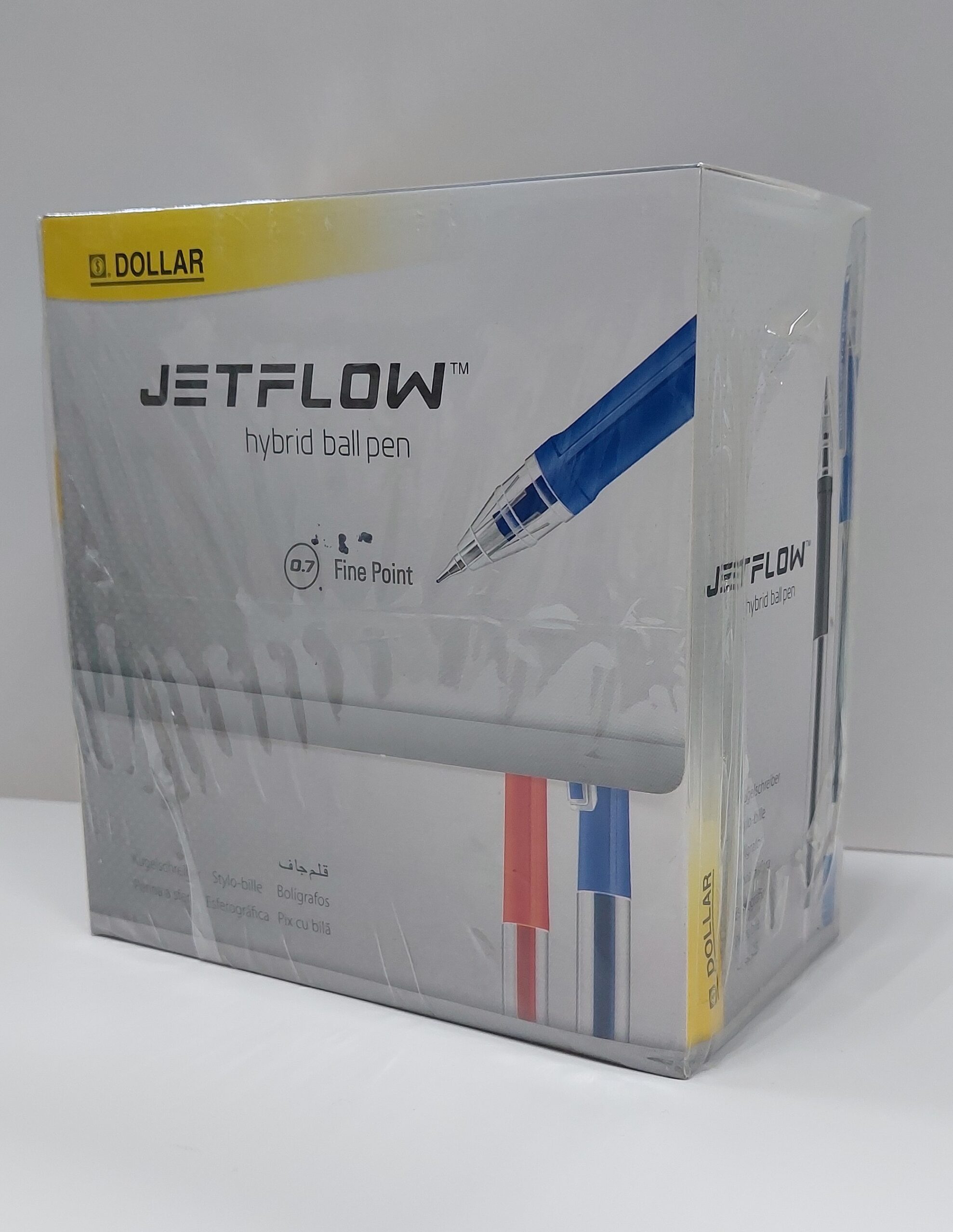 Dollar jetflow hybrid ball pen Pack of 50pcs, 0.7 Blue – Arabian Stationery
