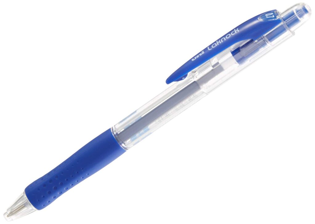 UNI-BALL LAKNOCK RETRACTABLE BALL PEN 0.7MM BLUE PCS (COMFORTABLE ...